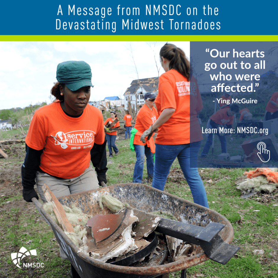 Mensaje del NMSDC sobre los devastadores tornados del Medio Oeste - NMSDC