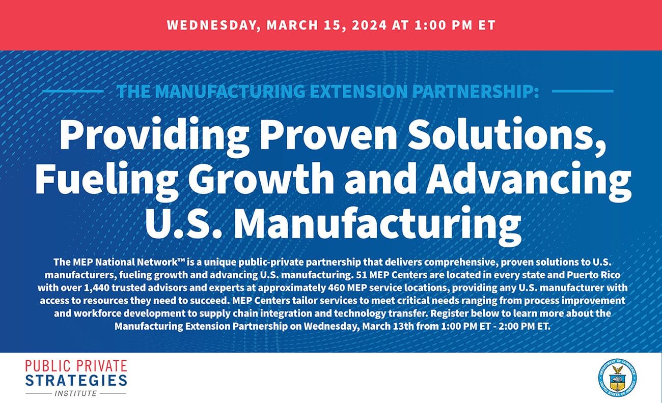 The Manufacturing Extension Partnership: Providing Proven Solutions ...